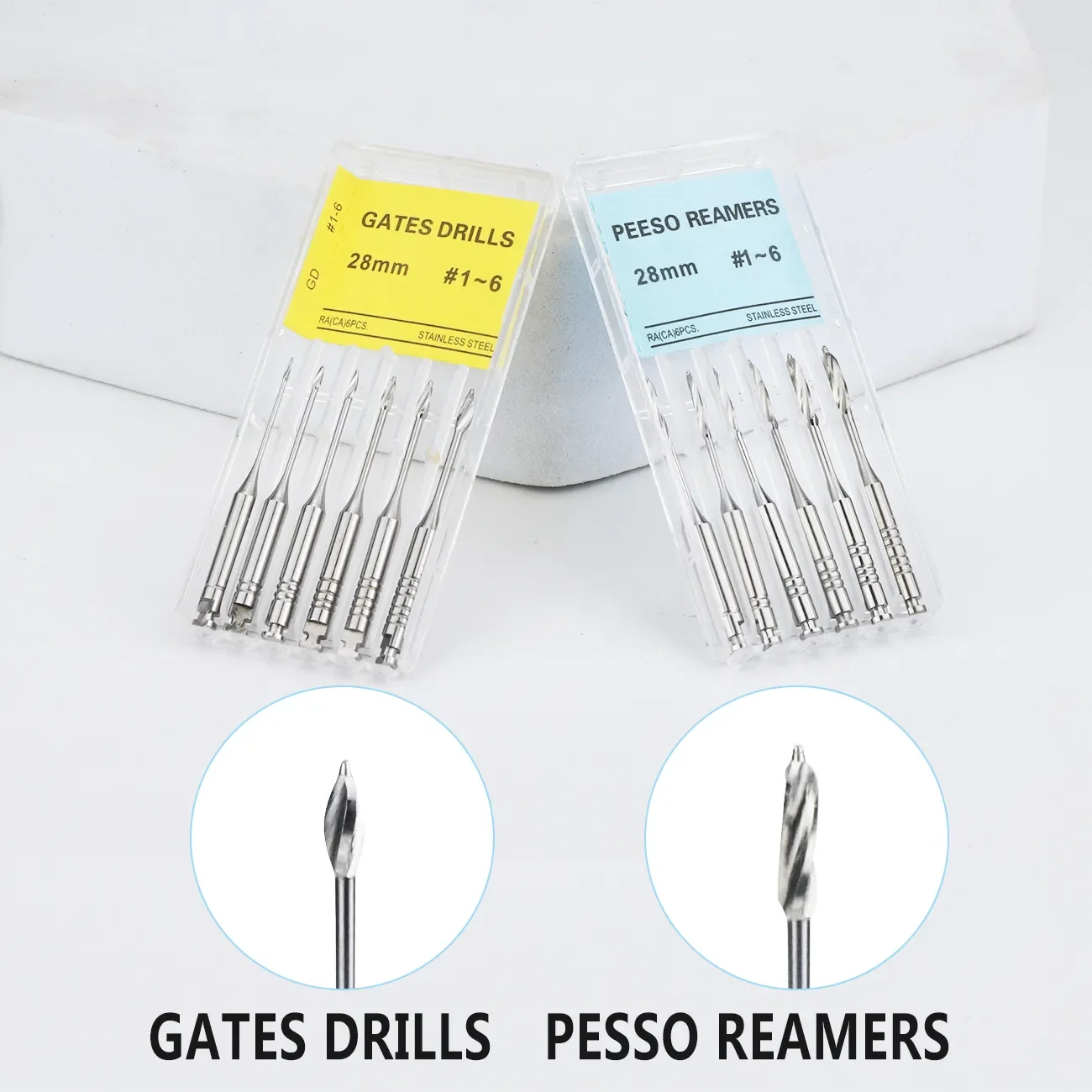 1-Pack-6pcs-Dental-Peeso-Reamer-Gates-Drills-28mm-32mm-Endodontic ...