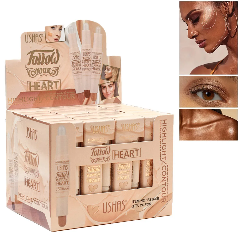 24Pcs-USHAS-Highlight-Bronzer-Contour-Sticks-set-for-Light-Skin-Face ...