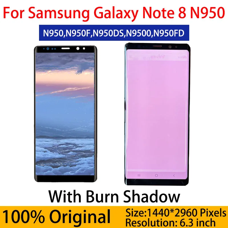 Original AMOLED for Samsung Galaxy NOTE 8 LCD N950U N950F display touch ...