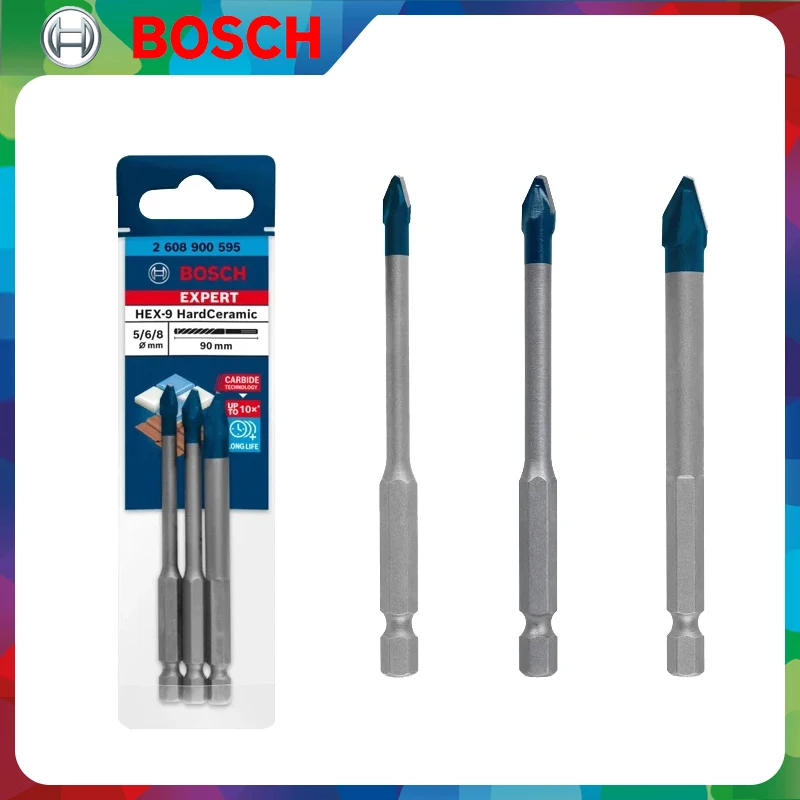 Bosch 2608900595 3X Expert HEX-9 Hard Ceramic Drill Bit Set 5-8 mm ...