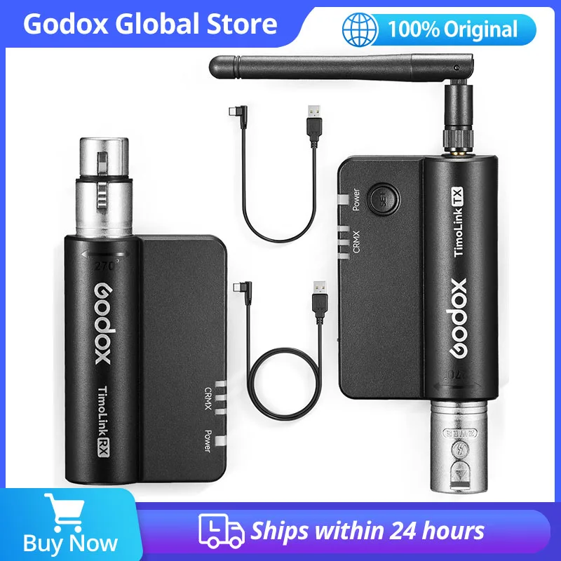 Godox-TimoLink-TX-RX-Wireless-DMX-Transmitter-Receiver-Set-Automatic ...