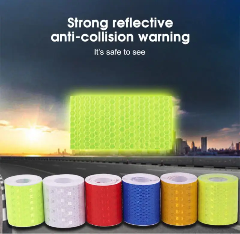 Car-Reflective-Tape-Safety-Warning-Car-Decor-Sticker-Reflector-Anti ...