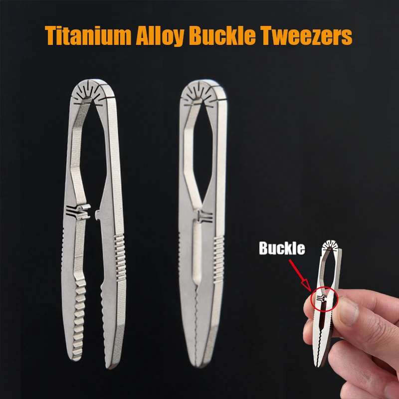 TC4-Titanium-Steel-Buckle-Tweezers-Multifunction-With-Snap-Lock ...