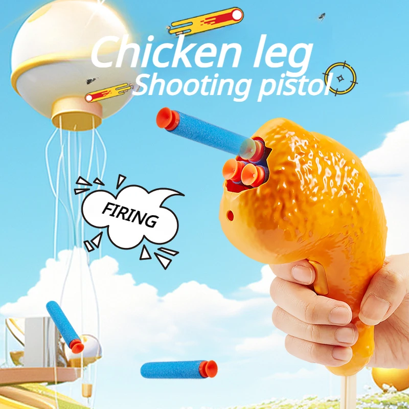 Prank-Chicken-Leg-Launcher-Soft-Bullets-April-Fool-s-Day-Manual-Toy-Gun ...