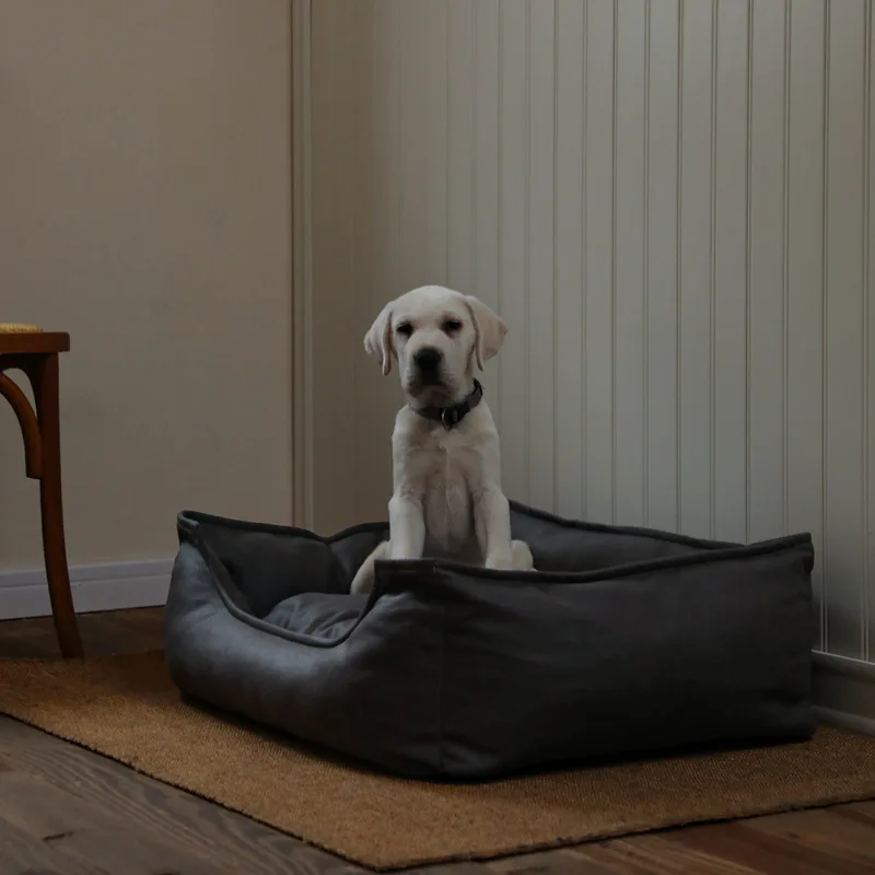 Faux-leather-technology-fabric-waterproof-dog-litter-pet-bed-sofa-cat ...