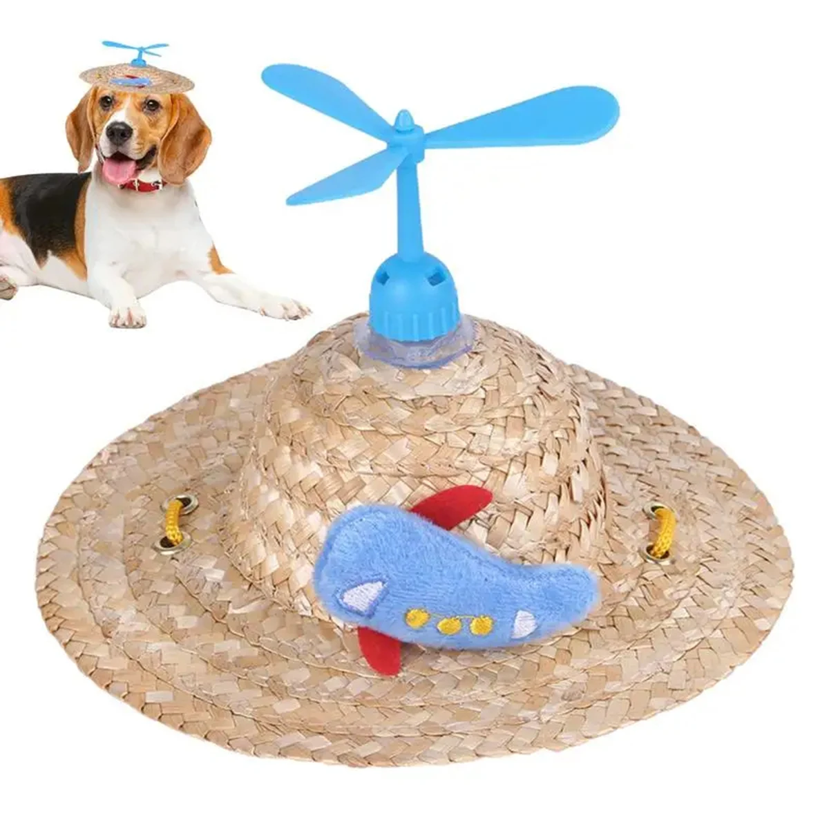 Pet-Hat-Cat-and-Dog-Straw-Hat-Bamboo-Dragonfly-Straw-Cowboy-Hat ...
