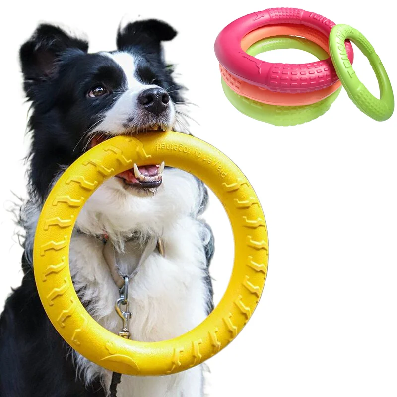 1Pc EVA Pet Ring Dog Flying Disc Foam Molars Bite Resistant Edge ...