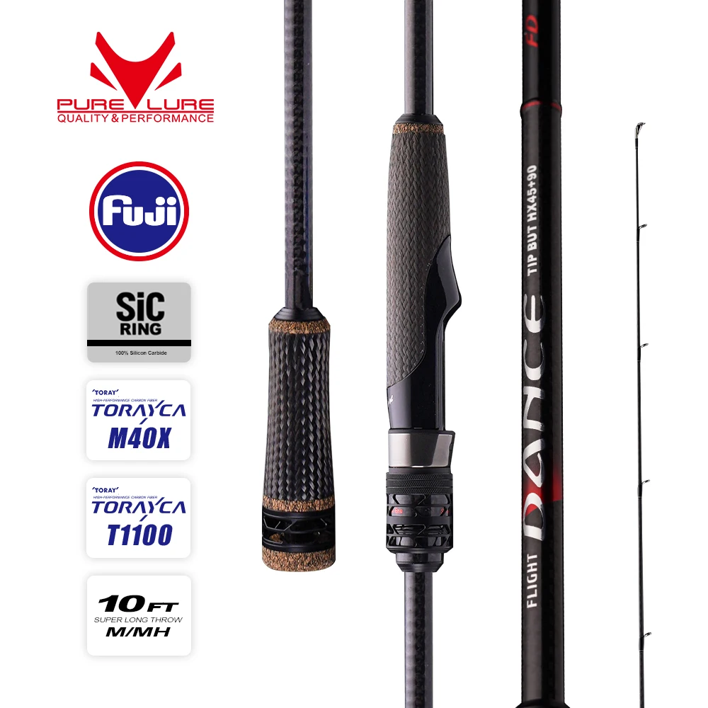 PURELURE-NEW-DANCE-10FT-Spinning-Rod-For-Bass-High-Carbon-Long-Throwing ...