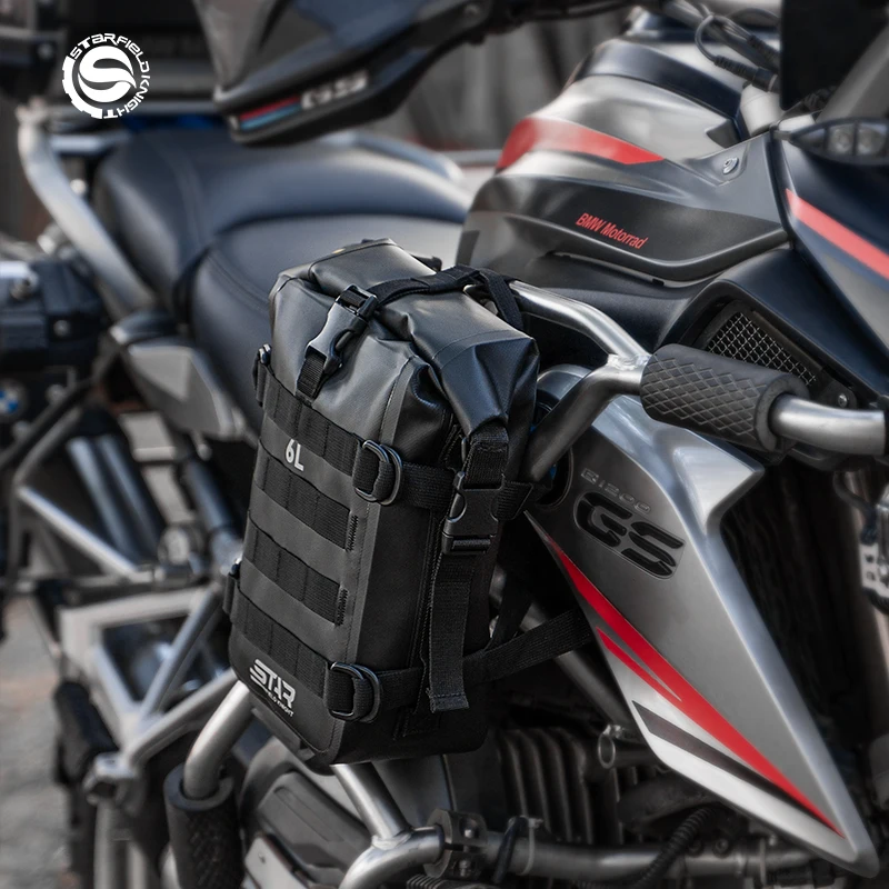SFK Motorcycle Bumpers Bag 6L Waterproof Side Frame Pack Crash Bar ...