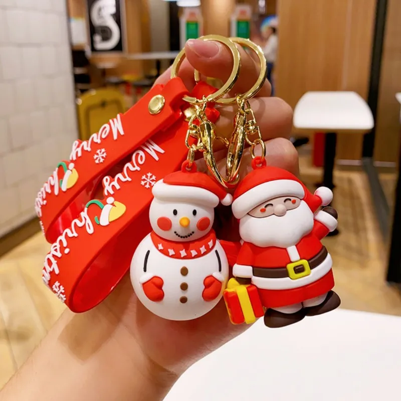 Christmas-Keychain-Cute-Soft-Rubber-Gingerbread-Man-Christmas-Tree-Deer ...