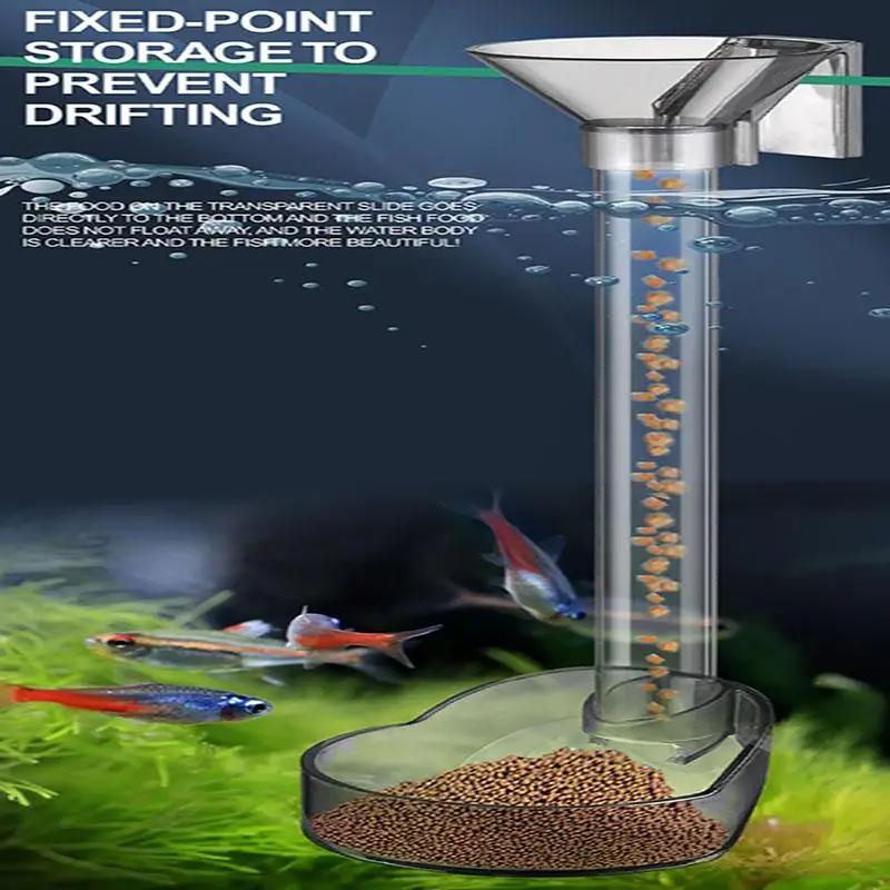 Aquarium-Feeder-Tube-Dish-Transparent-Fish-Tank-Shrimp-Snail-Food ...