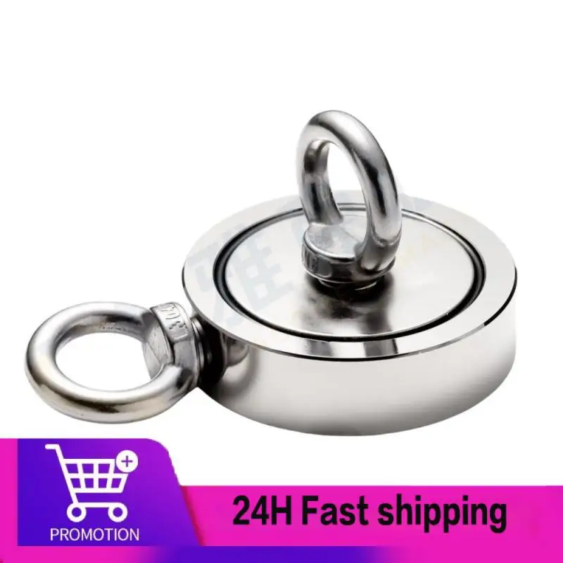 Strong Neodymium Magnet Double Side Search Magnets Hook Super Power ...