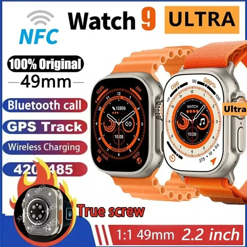 Smart-Watch-49mm-Ultra-9-Bluetooth-Call-NFC-Compass-Route-Track-Ip68 ...