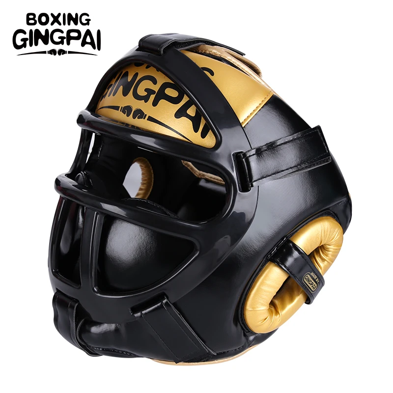 PU-Sanda-Boxing-Helmet-Mask-Thickened-Protection-Kids-Taekwondo-Helmet ...