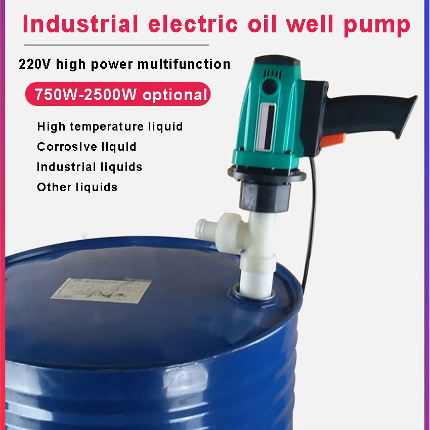 750W-220V-Portable-Electric-Oil-Pump-Large-Flow-Electric-RPP-Plastic ...