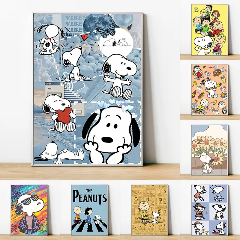 P-ster-de-c-mics-de-dibujos-animados-Kawaii-s-snoopy-pintura-en-lienzo ...