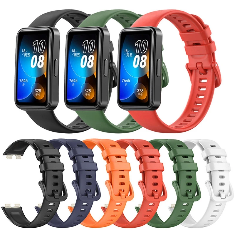Silicone-Watchband-For-Huawei-Band-8-Silicone-Smart-Watch-Replacement ...