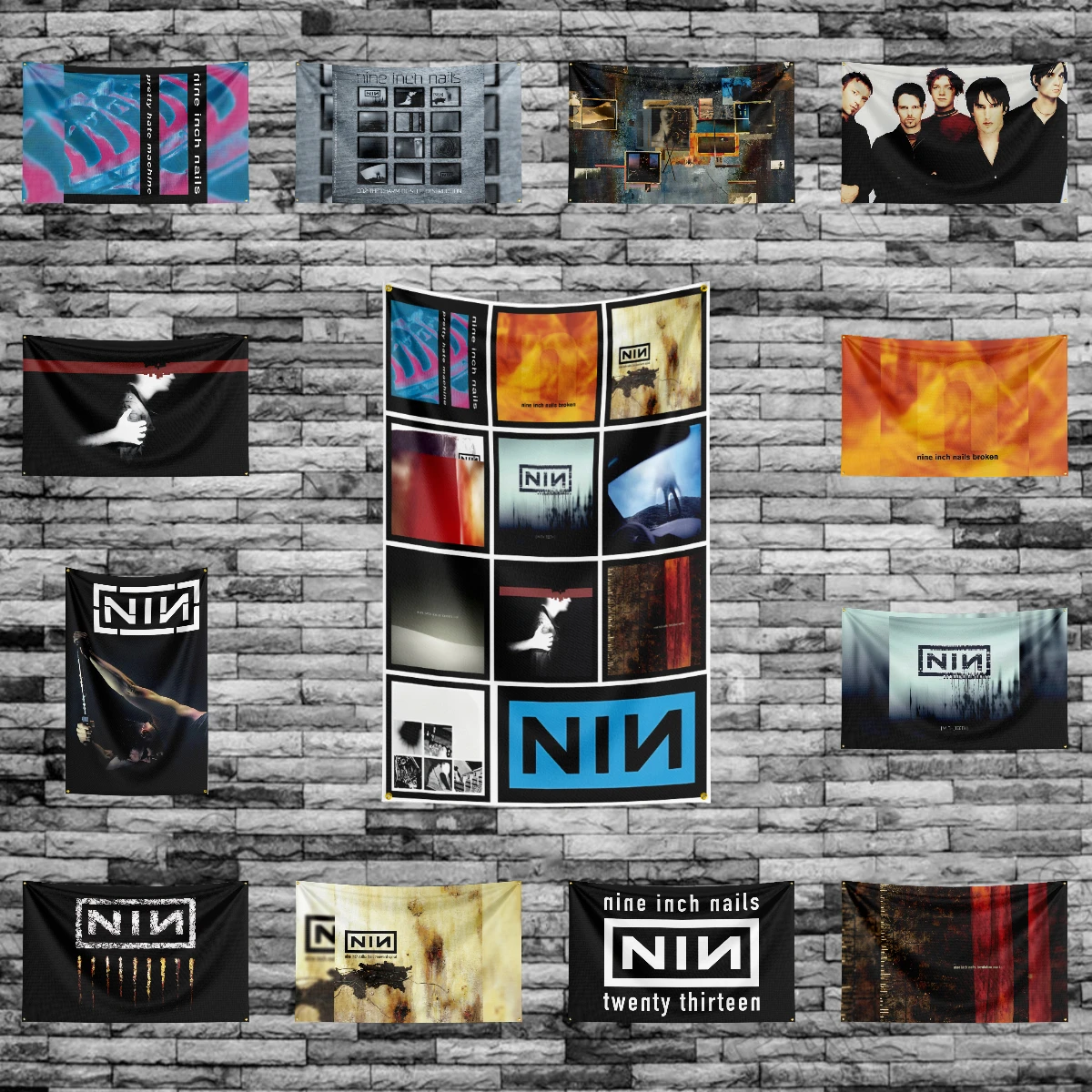 3x5 Ft Heavy Rock Band-N-Nine Inch Nails Flag Polyester Digital ...
