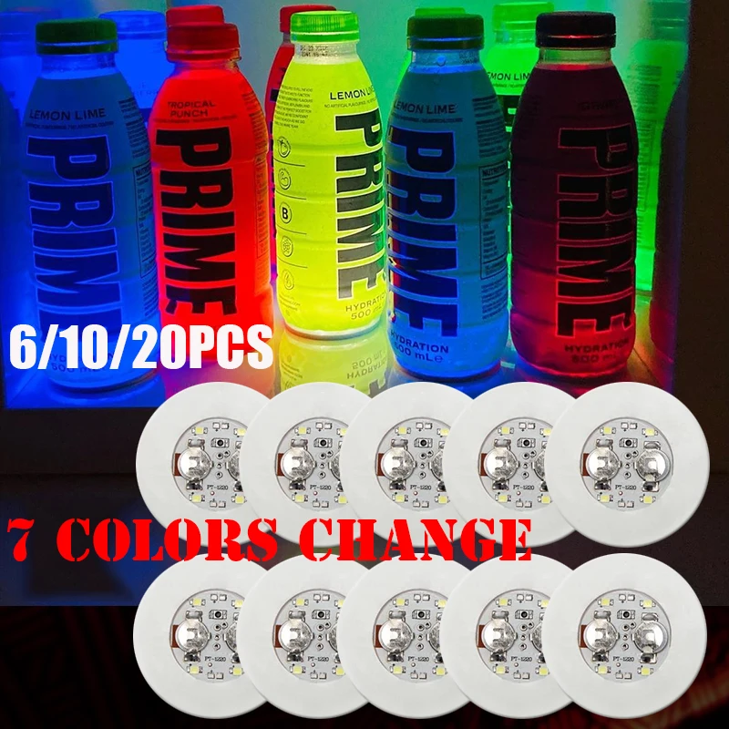 6-10-20PCS-Luminous-Coaster-Stickers-LED-Coaster-Stickers-Bar-Drinks ...