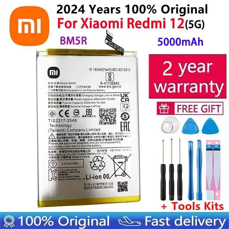 Bateria-para-Xiaomi-Redmi-12-BM5R-5000mAh-baterias-de-substitui-o-do ...