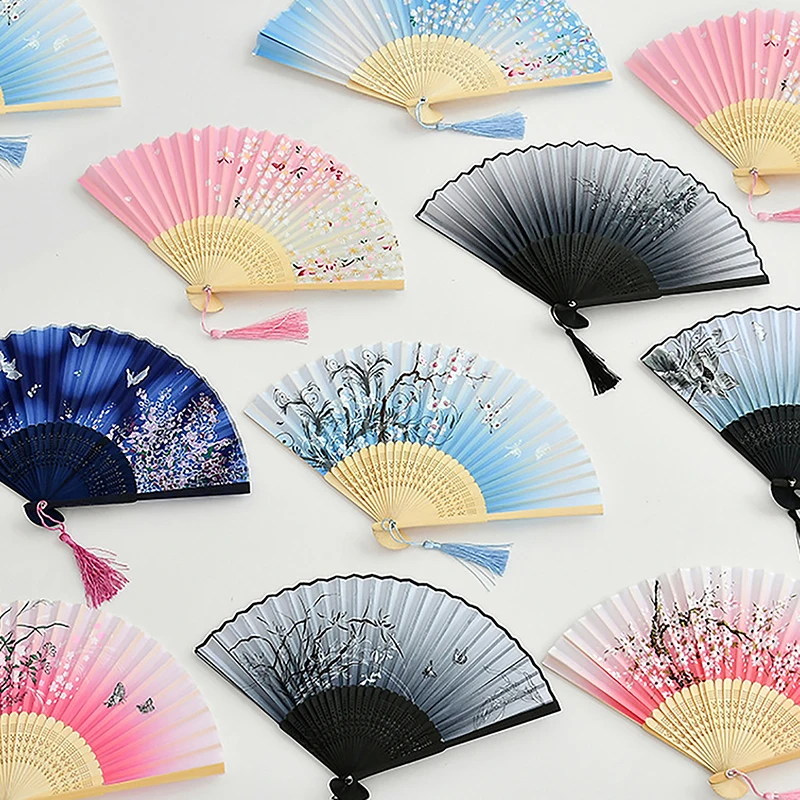 Bamboo-Antique-Folding-Fan-Chinese-Style-Fan-Summer-Female-Dance-Fan ...
