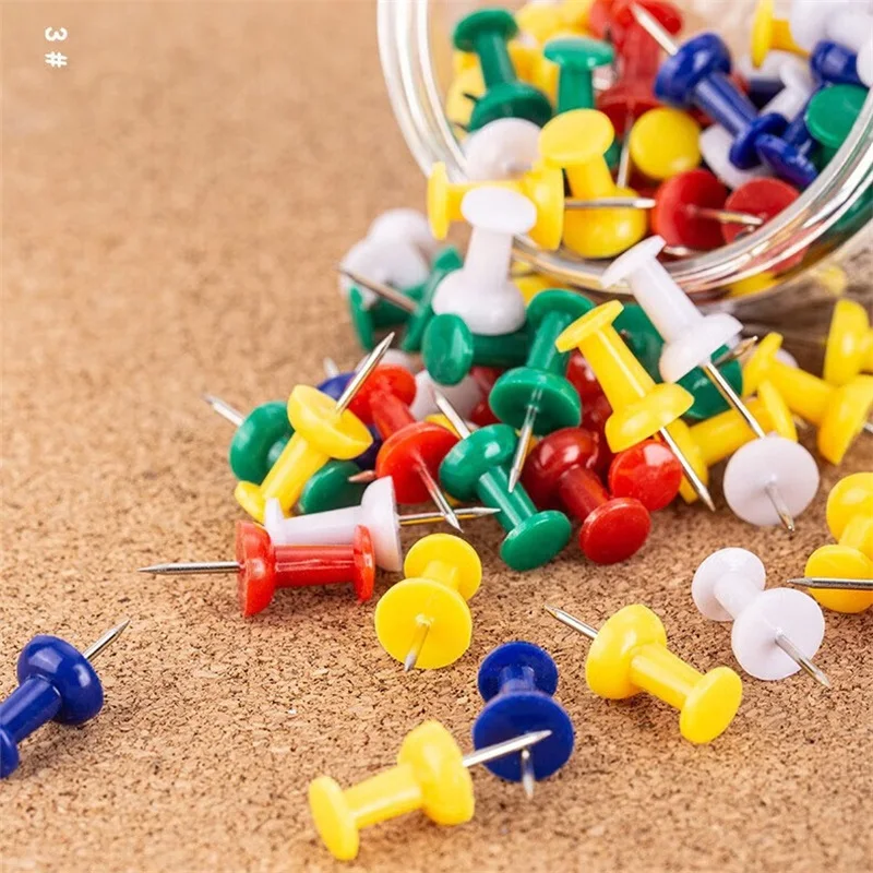 80pcs-Box-Multicolour-Pins-Thumb-Tack-American-Copy-Pushpin-Color-I ...