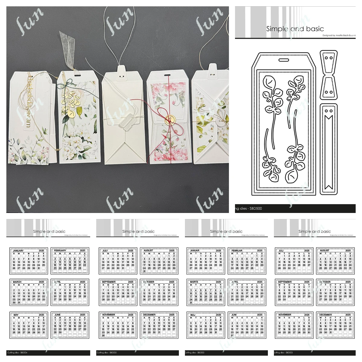 Calendars Tags Die Series New 2025 Metal Cutting Dies Handmade DIY ...