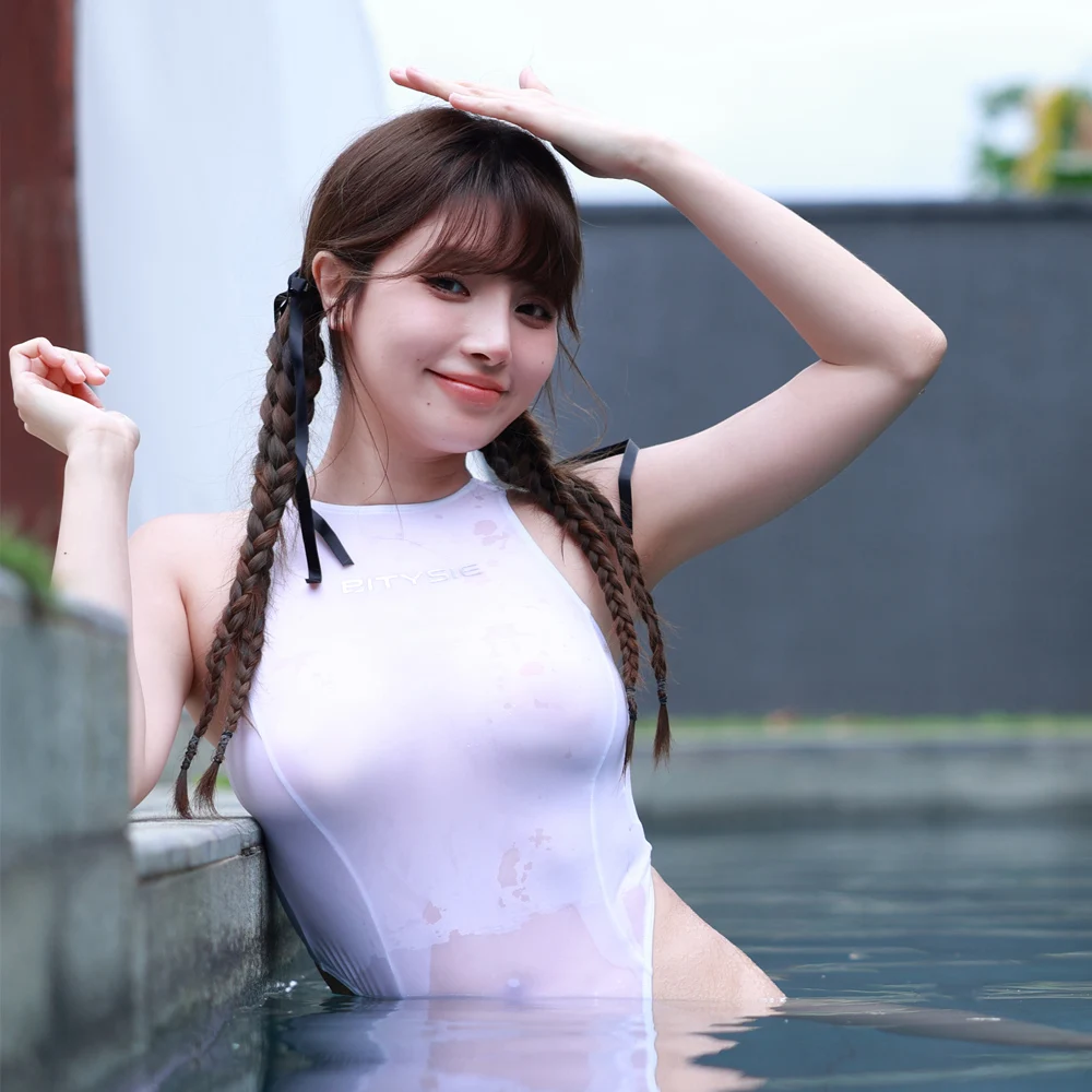 2023-Bitysie-One-Piece-Swimsuit-Transparent-In-Water-High-Leg-Cut-Leotard-See-Throug-Sexual ...