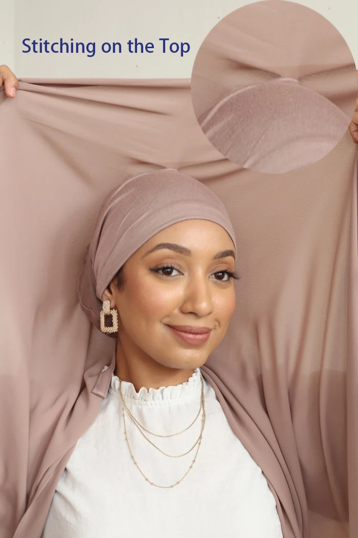 Instant-Hijabs-With-Cap-Plain-Chiffon-Jersey-Hijabs-For-Woman-Veil ...