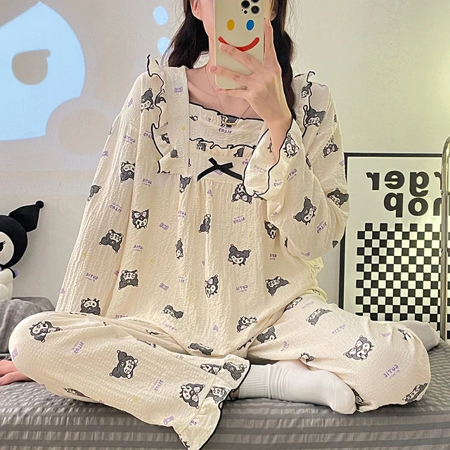 Kawaii Sanrio Kuromi Summer Pajama Set – LoliFairies Kawaii Shop