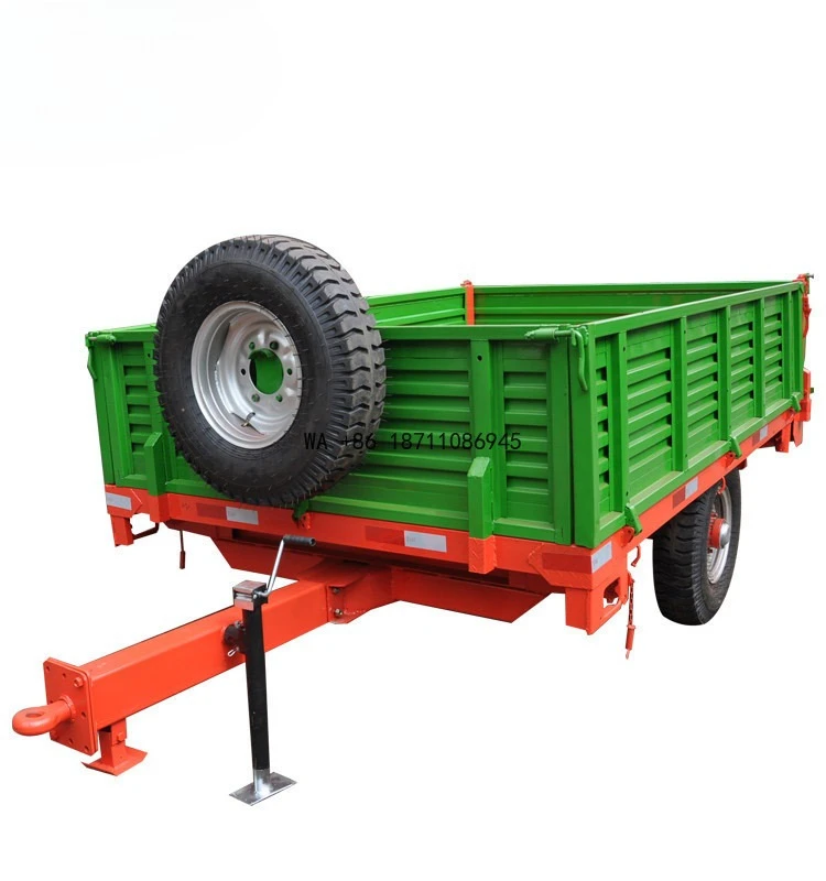 3 Ton Single Axle 2 Tyres Farm Trailer Rear Back Tipping Dump Trailer ...