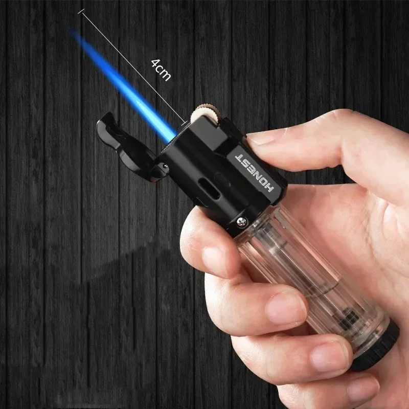 HONEST-Mini-Portable-Metal-Gas-Lighter-Transparent-Gas-Chamber ...