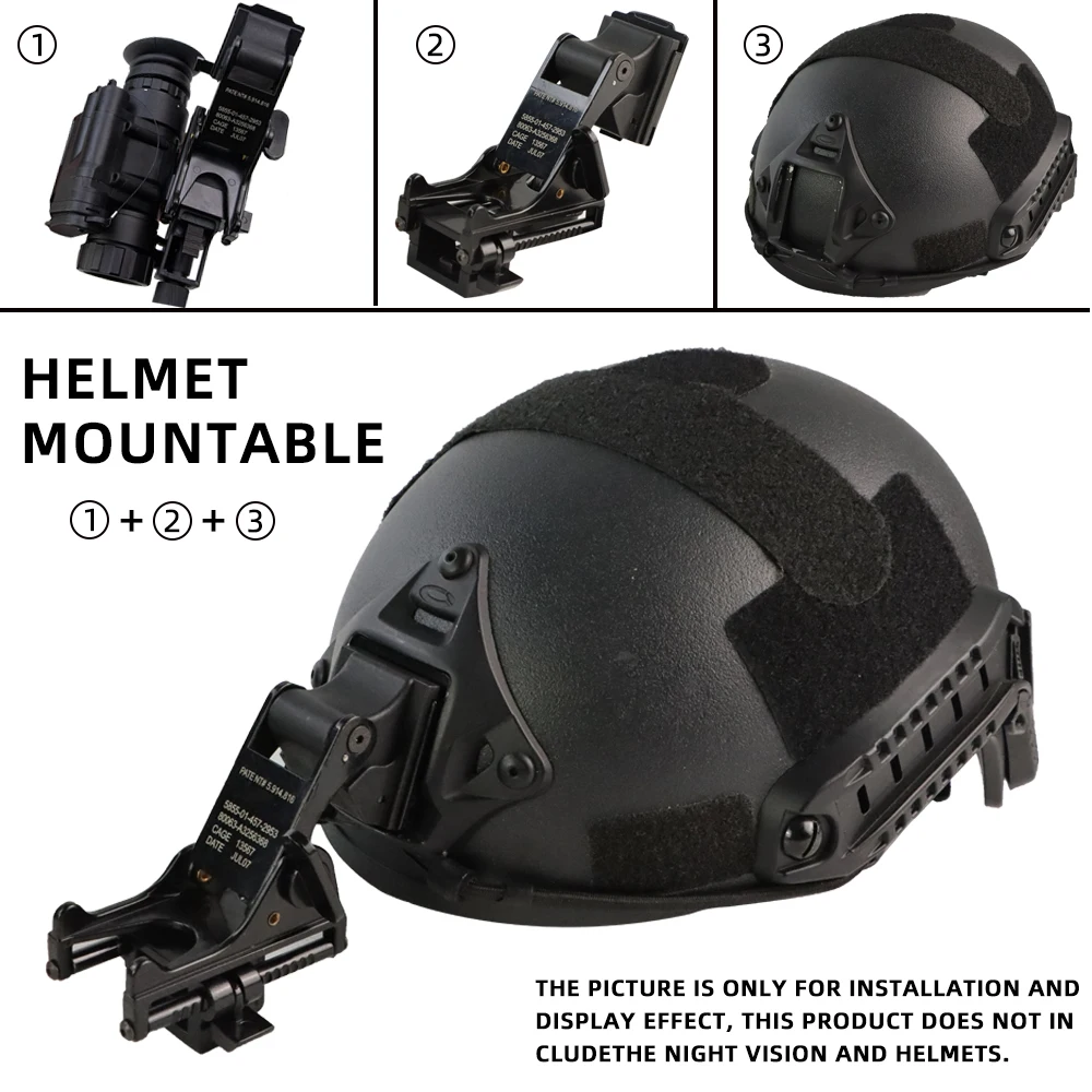NVG Helmet Mount For PASGT MICH Helmets - Night Vision Goggle Bracket ...