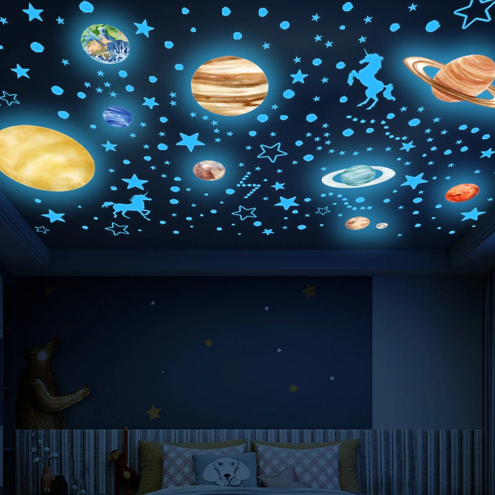 Solar System Wall Decor 4Pcs Outer Space Planets Wall Decor Modern Wall ...
