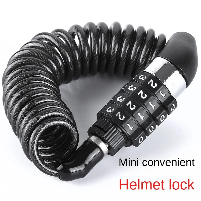 Bicycle Lock Steel Cable Chain Security Password 4 Digit Lock Anti ...