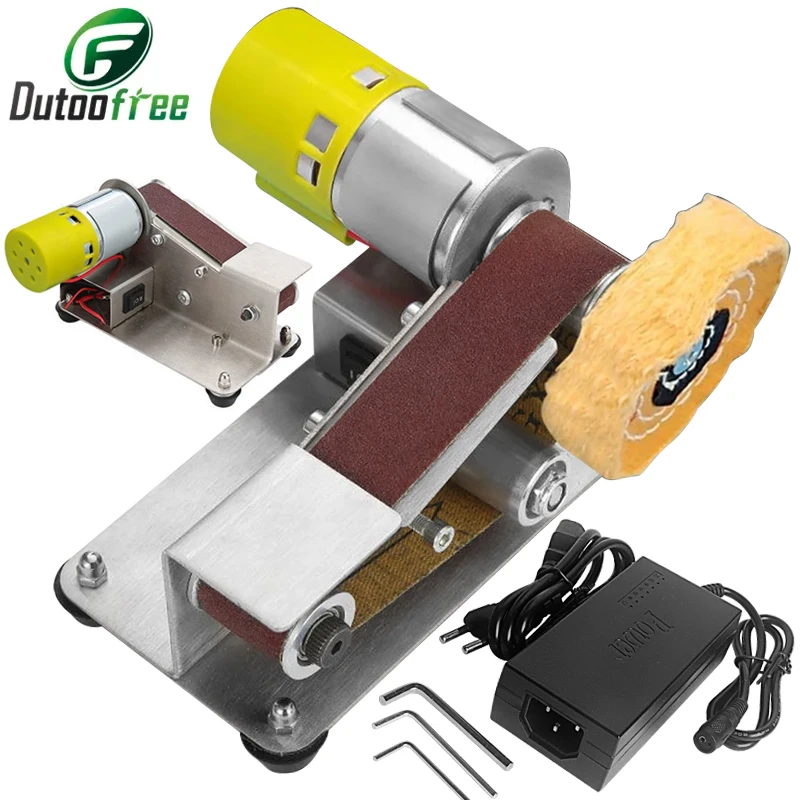 110V-220V-Mini-Electric-Belt-Machine-DIY-Sander-Polisher-Adjustable ...