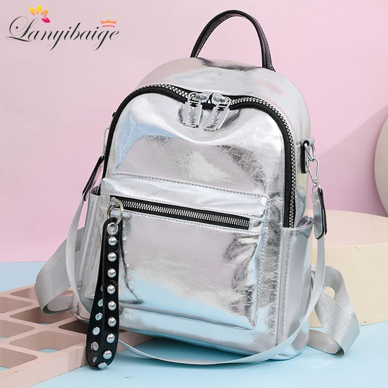 Women Soft Leather Backpacks High Capacity Female Back Pack Casual ...