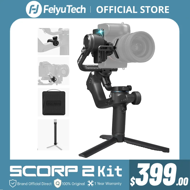 FeiyuTech-SCORP-2-Kit-Camera-Gimbal-Stabiliser-Touchscreen-Built-in-AI ...