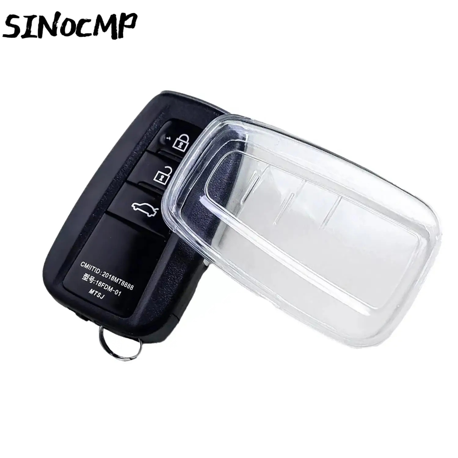 1 Pc Key Fob Cover Case Holder Transparent Clear Smart Car Key ...