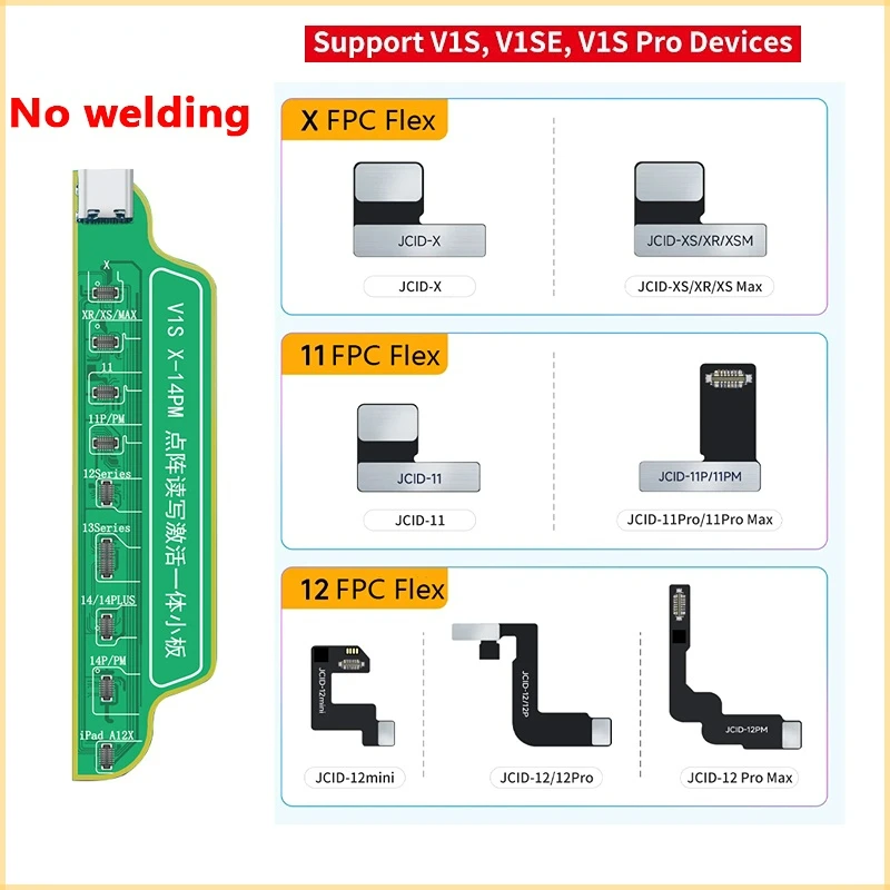 JC Tag-on Flex Cable Face ID Non-removal Repair FPC for IPhone X XR XS ...