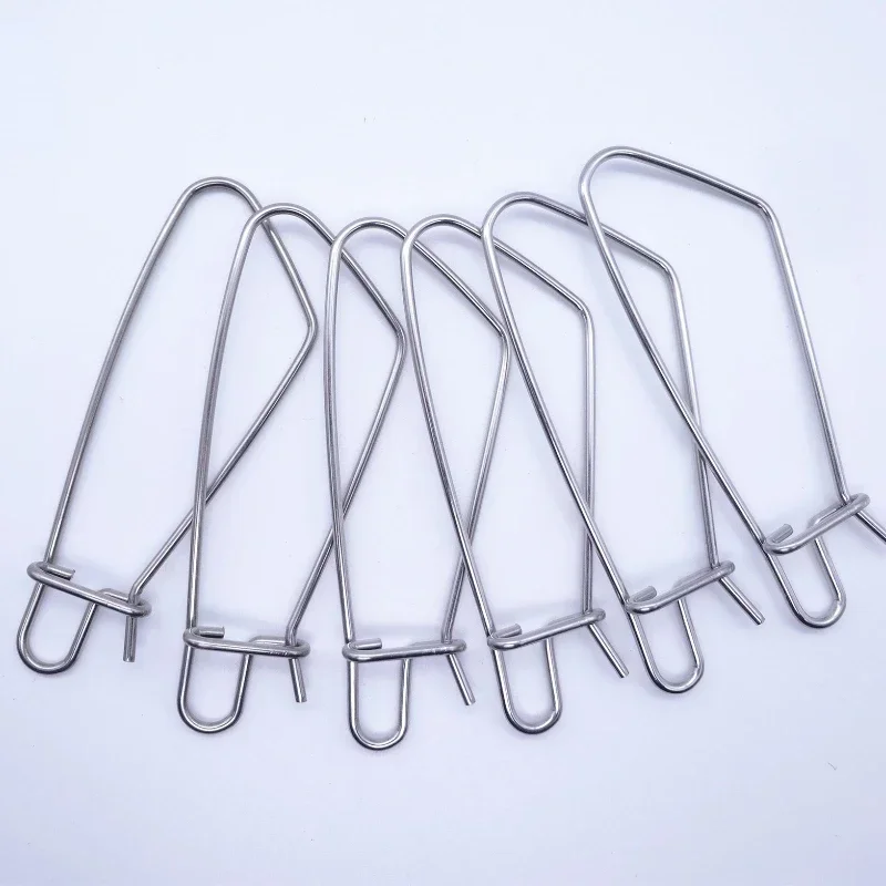 5pcs Fishing Snap Hooked Stainless Seel Live Fish Hook Snap Pin ...