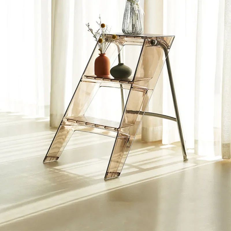 High-Value-Ladder-Chair-Transparent-Plastic-Step-Ladder-Thickening-and ...
