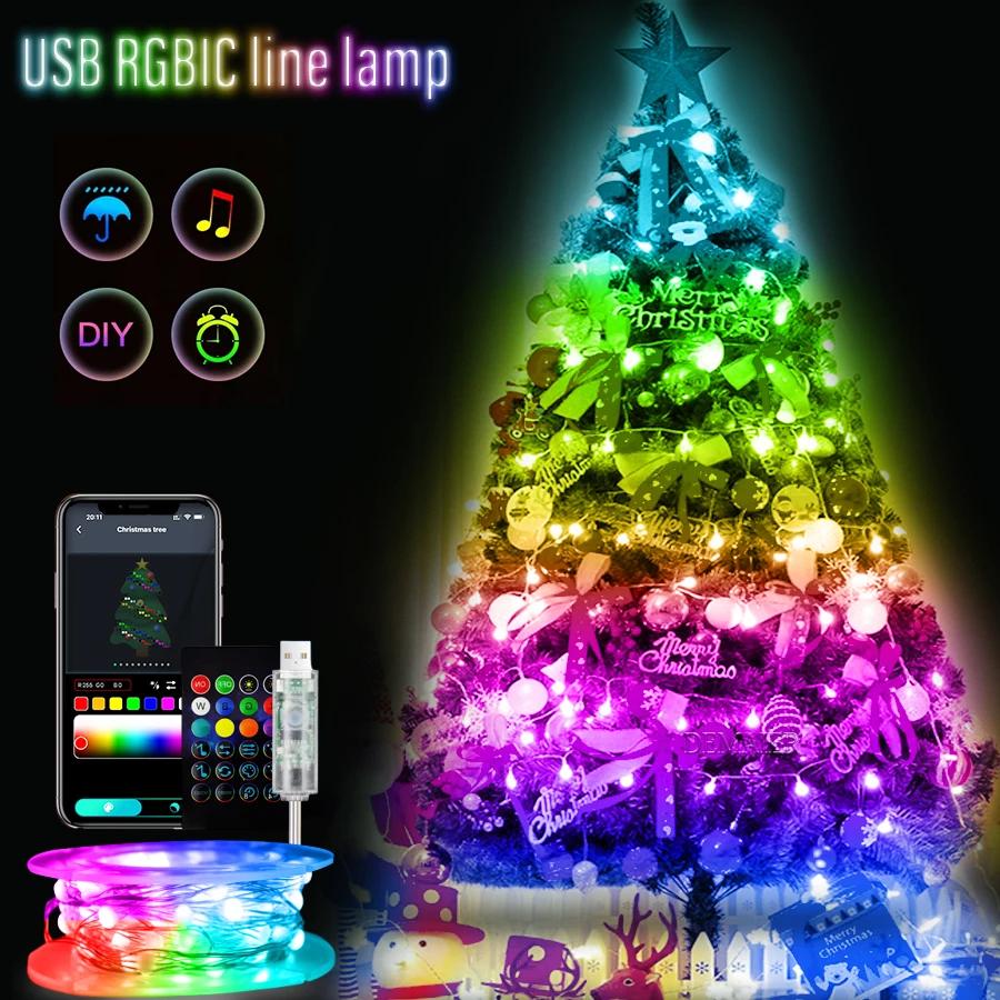 WS2812B-Pixels-RGB-LED-Fairy-String-Addressable-Individually-USB-DC5V ...