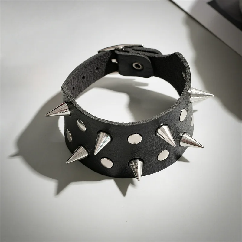 Pulsera Con Pinchos De Filas Para Hombre Y Mujer, Brazalete, 44% OFF