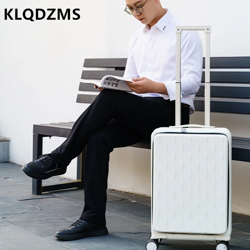 KLQDZMSMen-s-Luggage-20-Inches-Front-Opening-Boarding-Box-24-ABS-PC ...