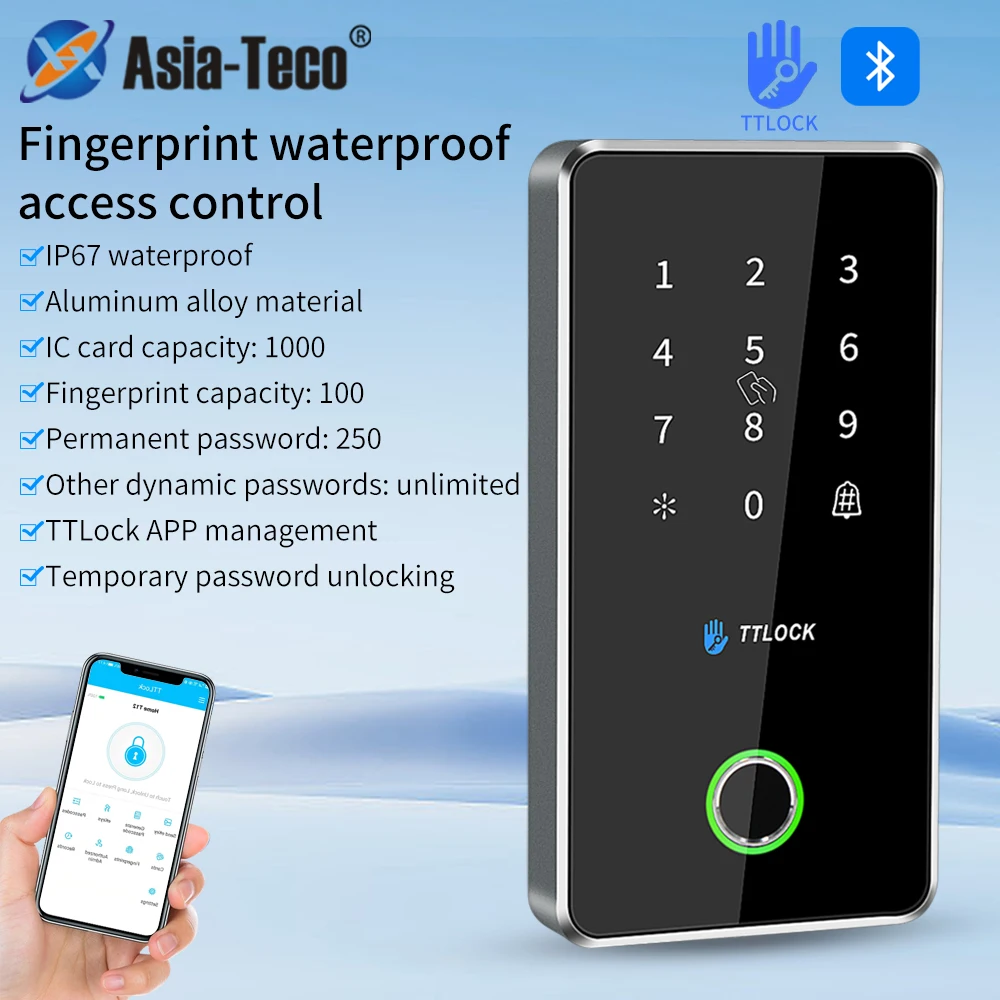 Asia-Teco-Outdoor-Nfc-Rfid-Keypad-Ttlock-App-Fingerprint-Bluetooth ...