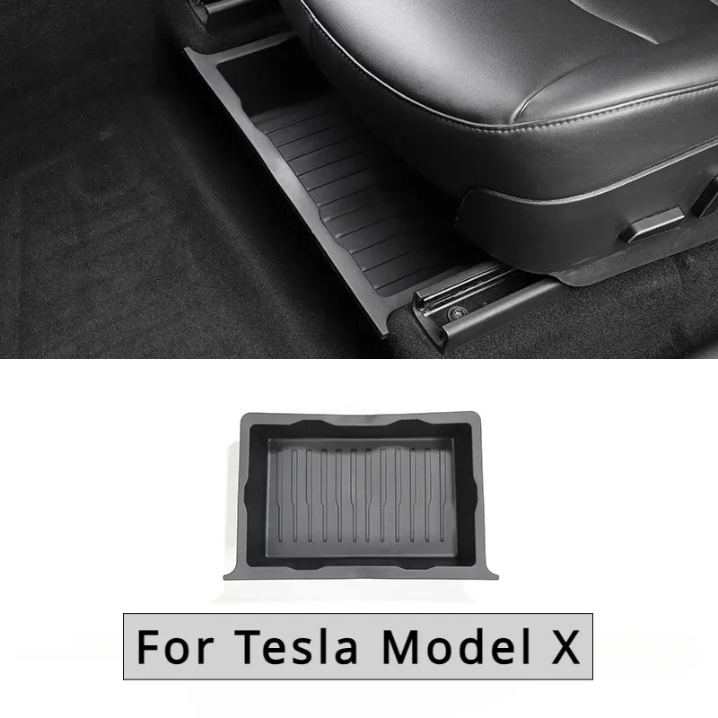 Underseat-Storage-Box-for-Tesla-Model-X-Car-Seats-Drawer-TPE-Hidden ...