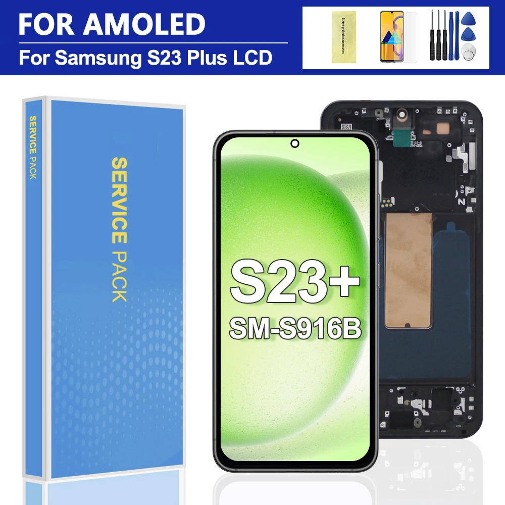For Samsung S23 plus 5G AMOLED LCD Display Digital Touch Screen ...