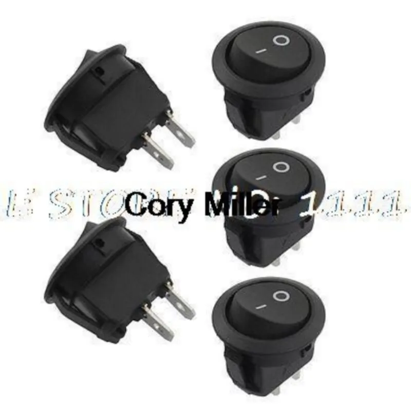 Spst Switch 5-Pack Mini Rocker Switches - SPST ON/OFF, 6A 250V/10A 125V ...