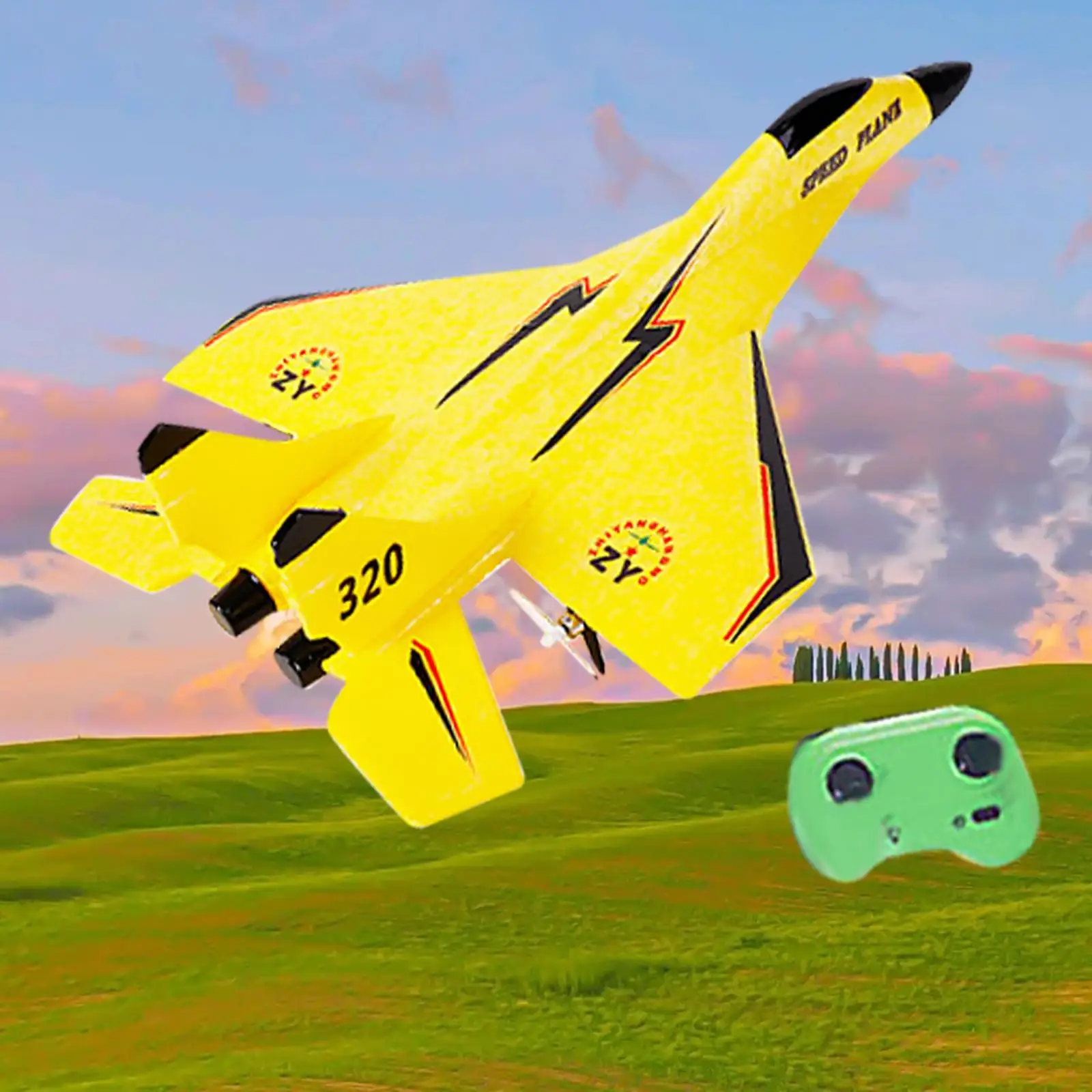 Airplane-Model-Toys-Foam-Anti-Falling-Jet-Fighter-with-Flash-Light-RC ...